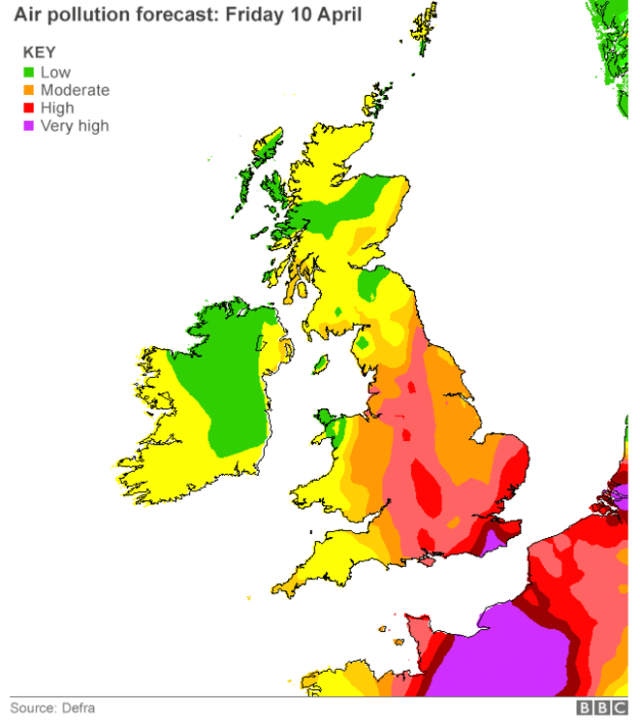 Warning of high air pollution levels in UK | Respro® Bulletin Board